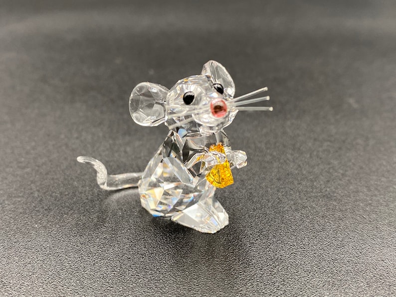 Swarovski Crystal Mouse With Cheese and Whiskers Figurine 5004691 Ex Condition No Box Many ...