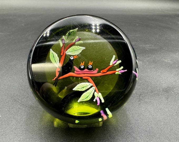 Caithness William Manson Glass “dawn Chorus” Birds on Branch ...