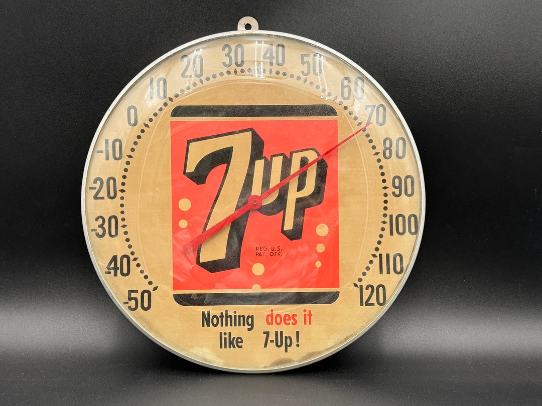 Original Vintage 7UP Advertising Thermometer Advertising Sign “nothing ...