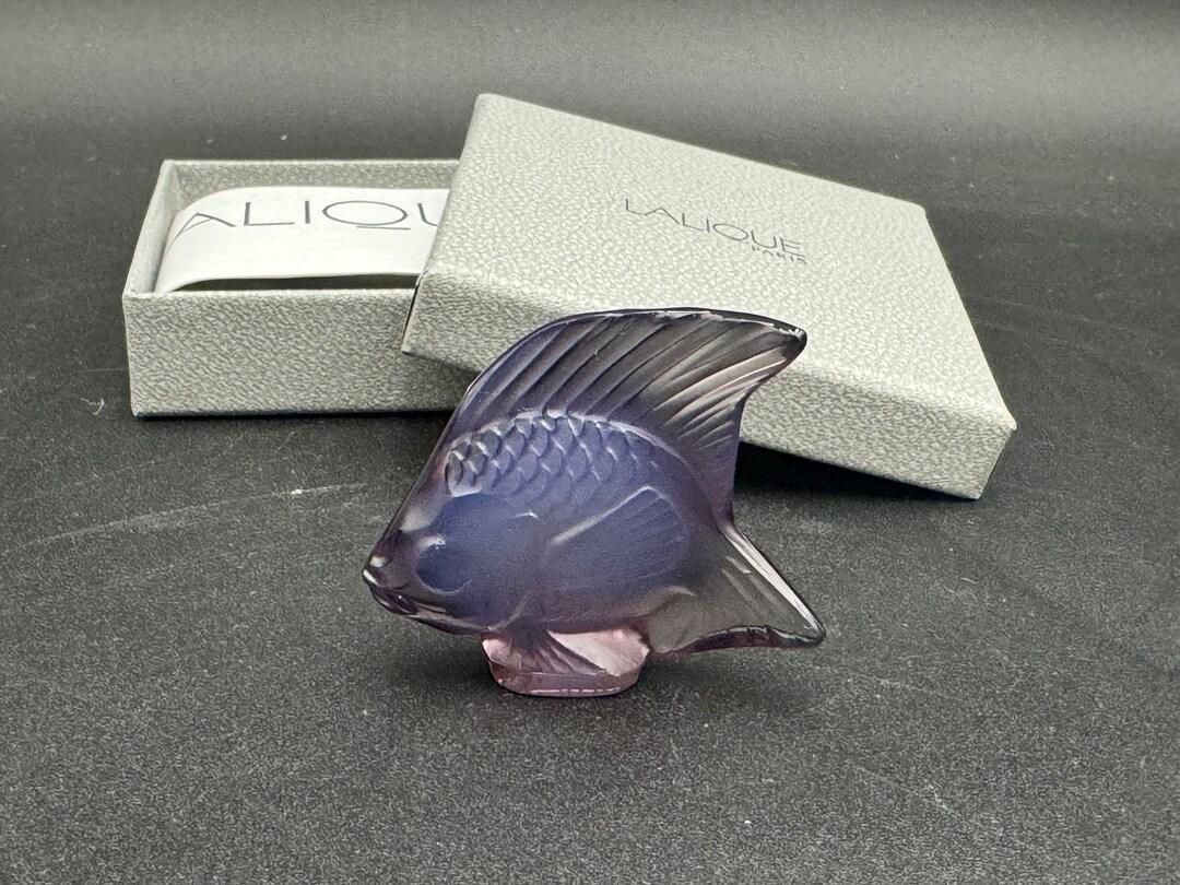 Lalique Crystal France Lilac Angel Fish Figurine Signed MIB Many ...