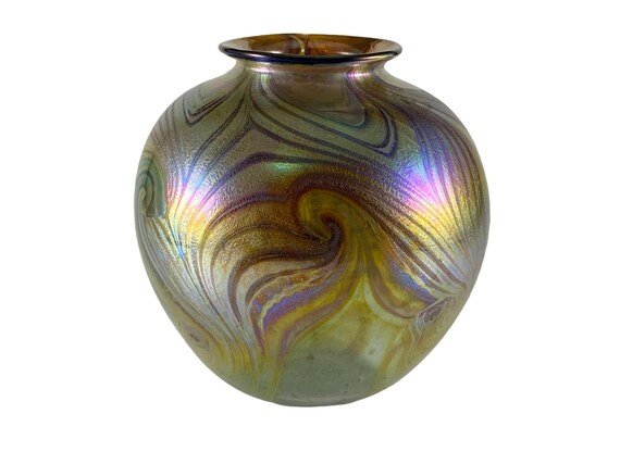 Vintage Craig Zweifel Kent Fiske Collab Iridescent Art Glass - Etsy