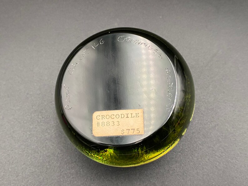 Caithness William Manson Art Glass crocodile Paperweight 3W - Etsy