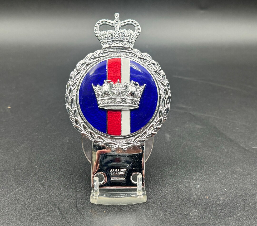 Vintage 1960s JR Gaunt Royal Navy Club Car Badge Emblem 5” H - Etsy