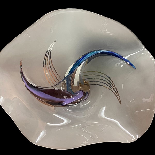 Signed Art Glass Bowl - Etsy