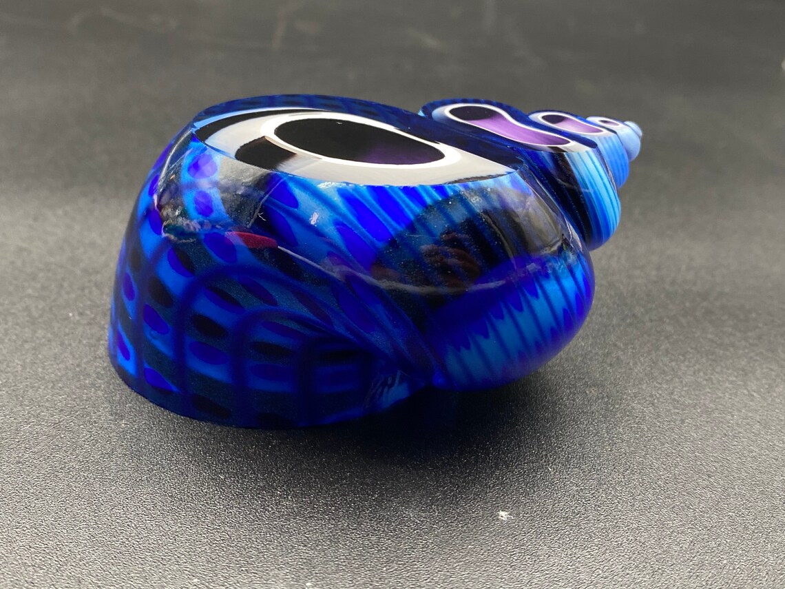 Critter Reid Art Glass Seashell Nautilus Paperweight Sculpture Signed ...