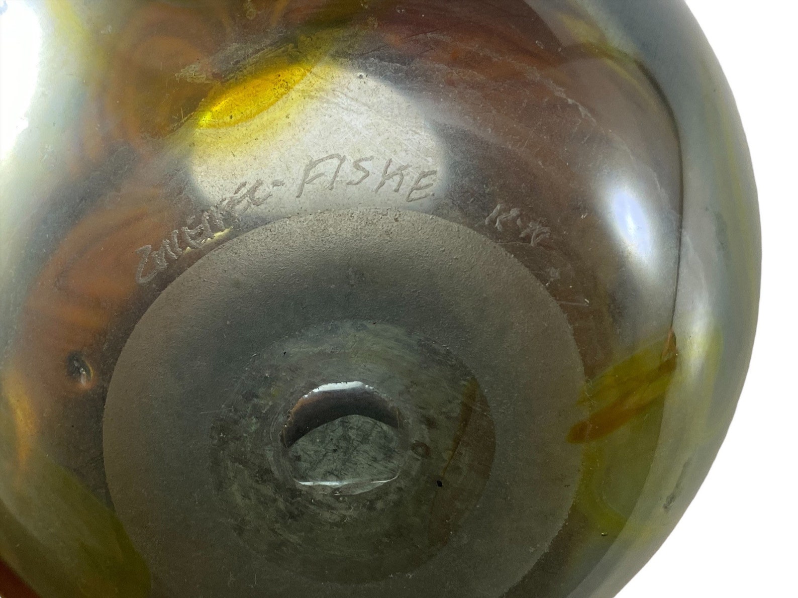 Vintage Craig Zweifel Kent Fiske Collab Iridescent Art Glass - Etsy