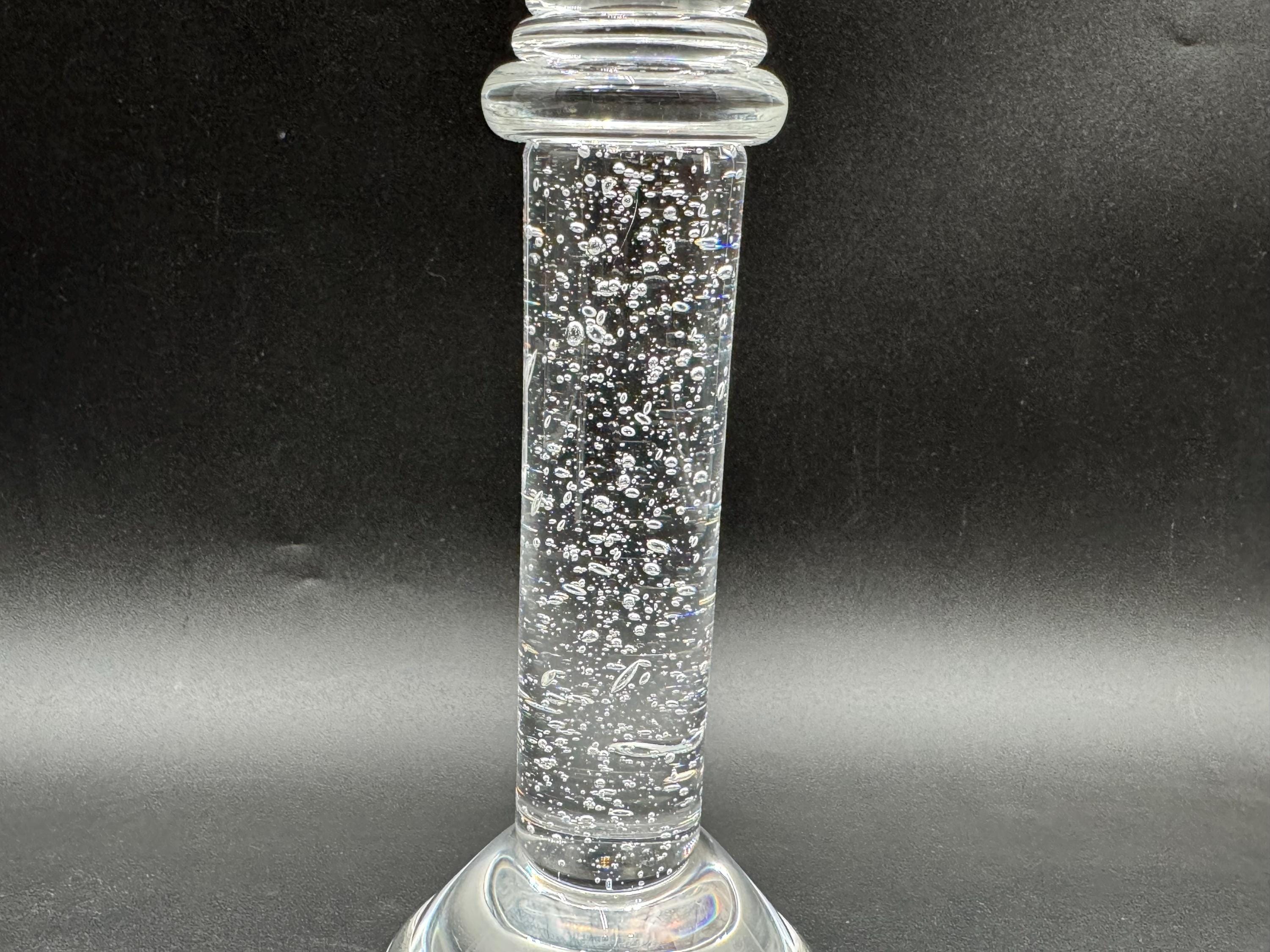 Rare Steuben Glass Controlled Bubble Candlestick Holder David Dowler ...