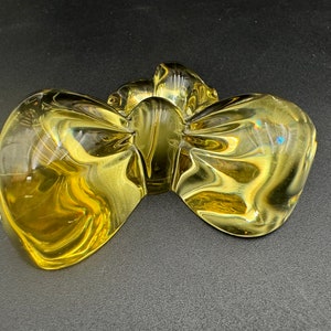 Baccarat France Amber Bow Paperweight Signed Stunning - Etsy