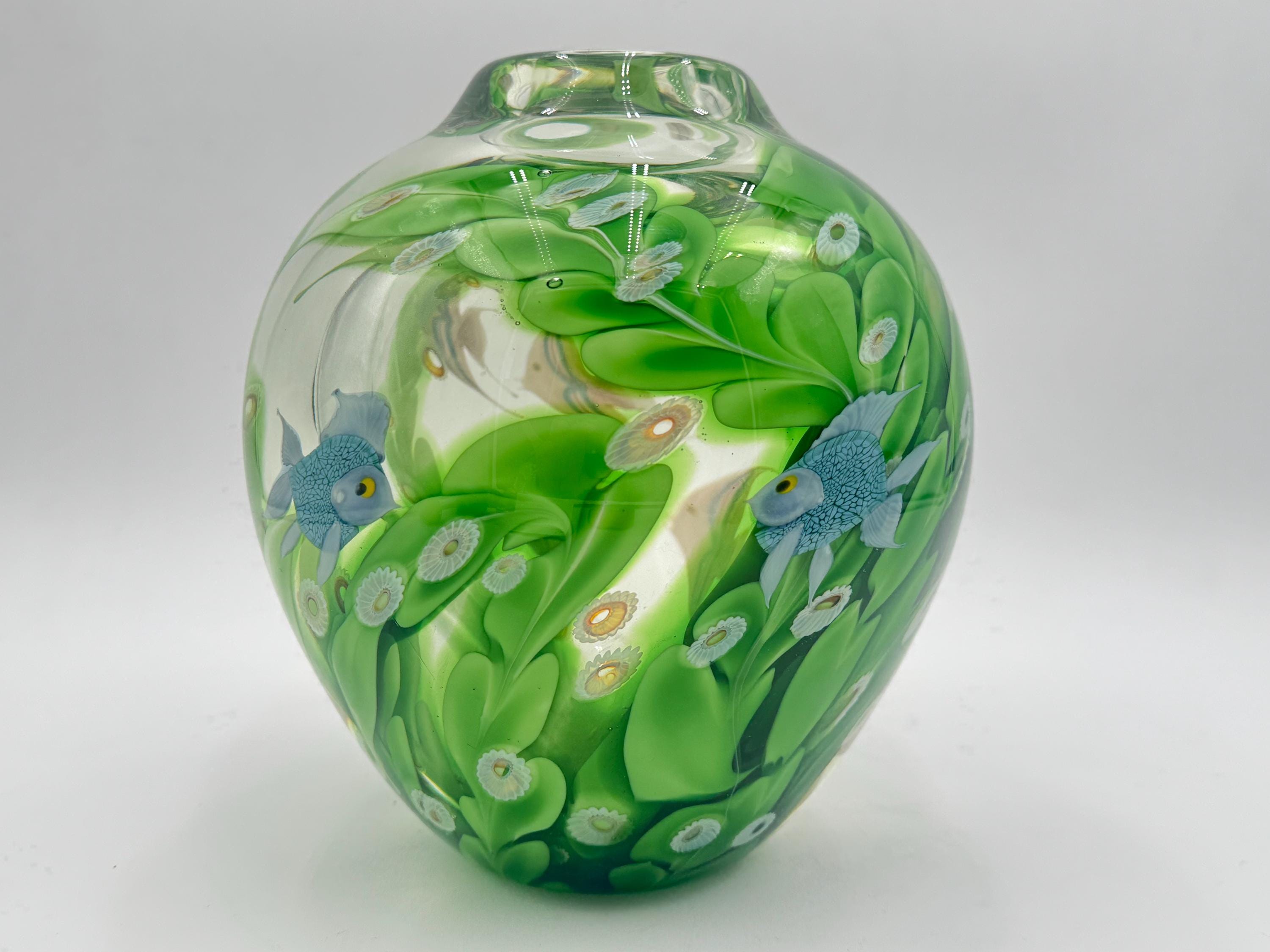 1981 Orient & Flume Bruce Sillars Art Glass Paperweight Vase Aquarium ...