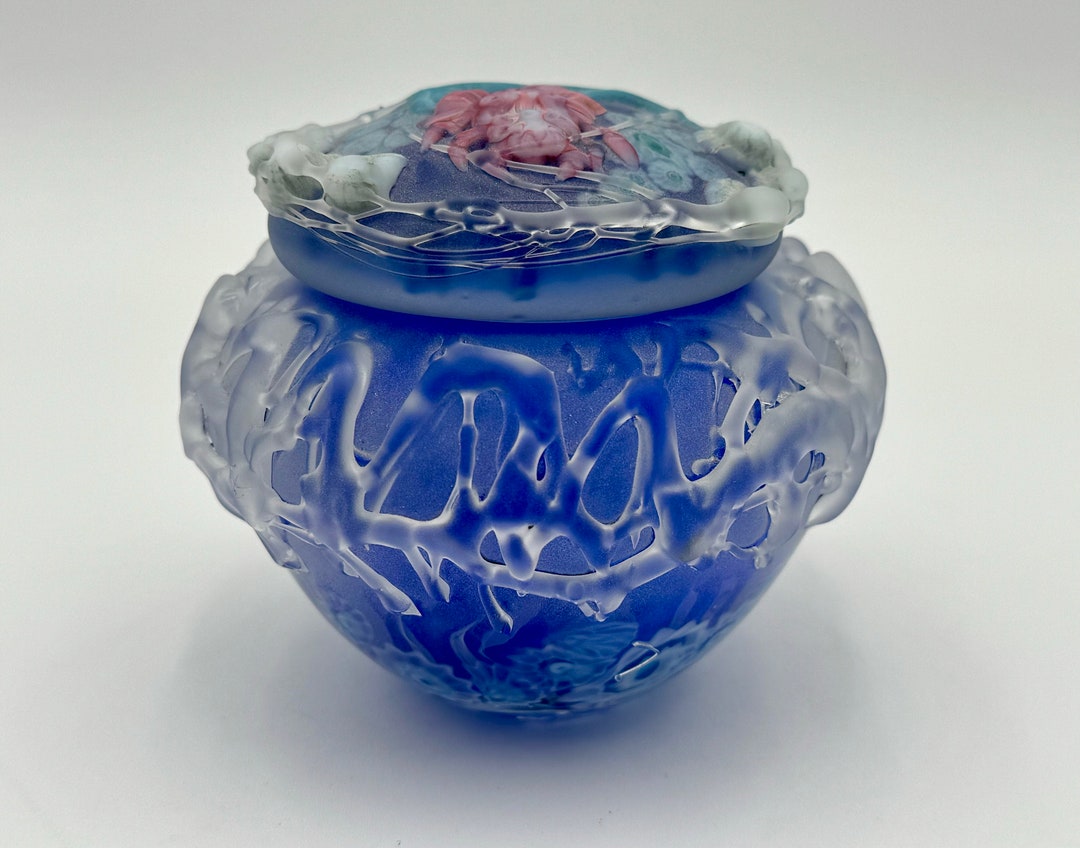 Lundberg Studios Daniel Salazar Art Glass Threaded Aquarium Starfish ...