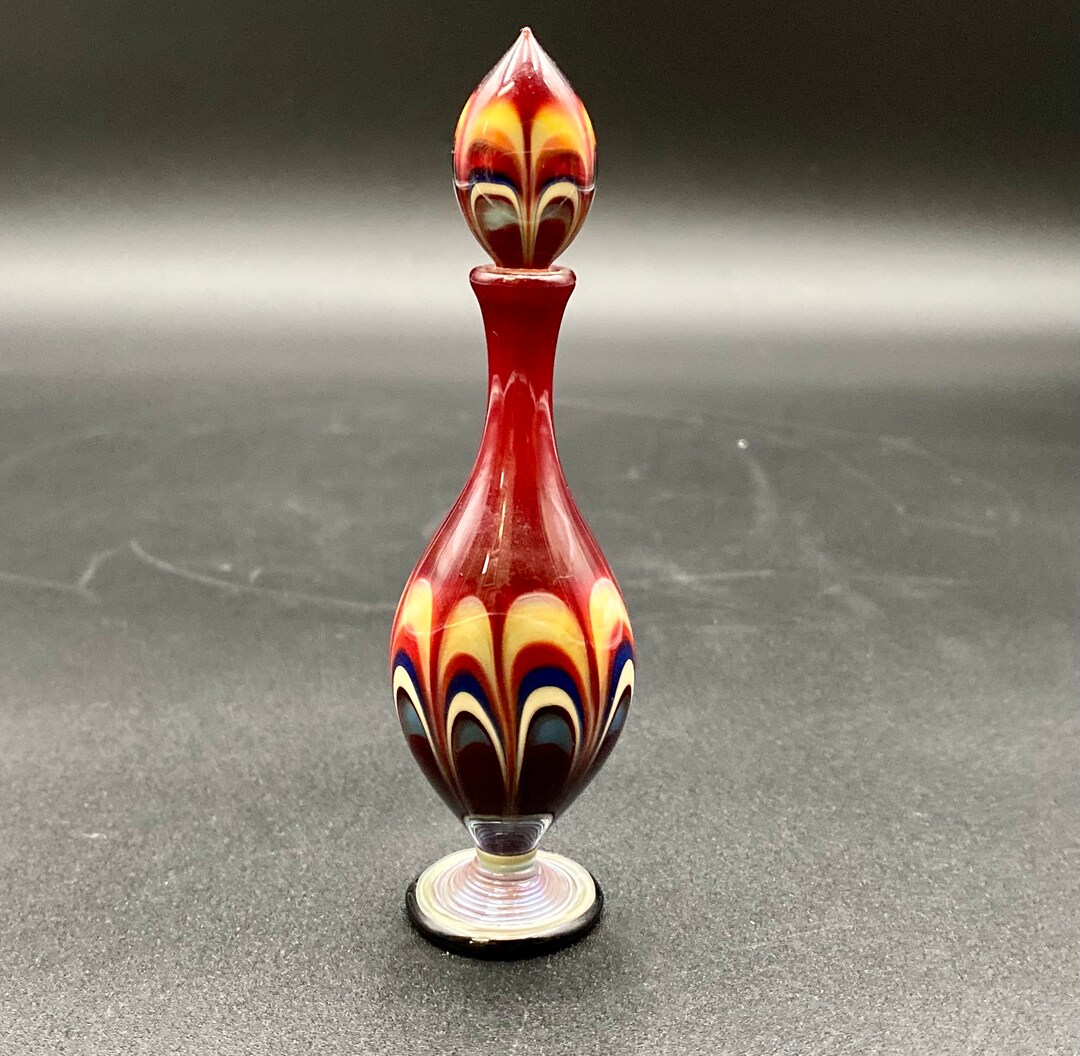 Large Suellen Fowler Art Glass Multi Color Dotstack Perfume Bottle ...