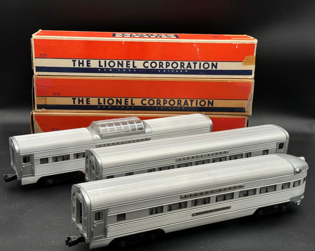 Lionel Postwar Trains 2531, 2532 & 2533 Passenger Car Set W Boxes ...