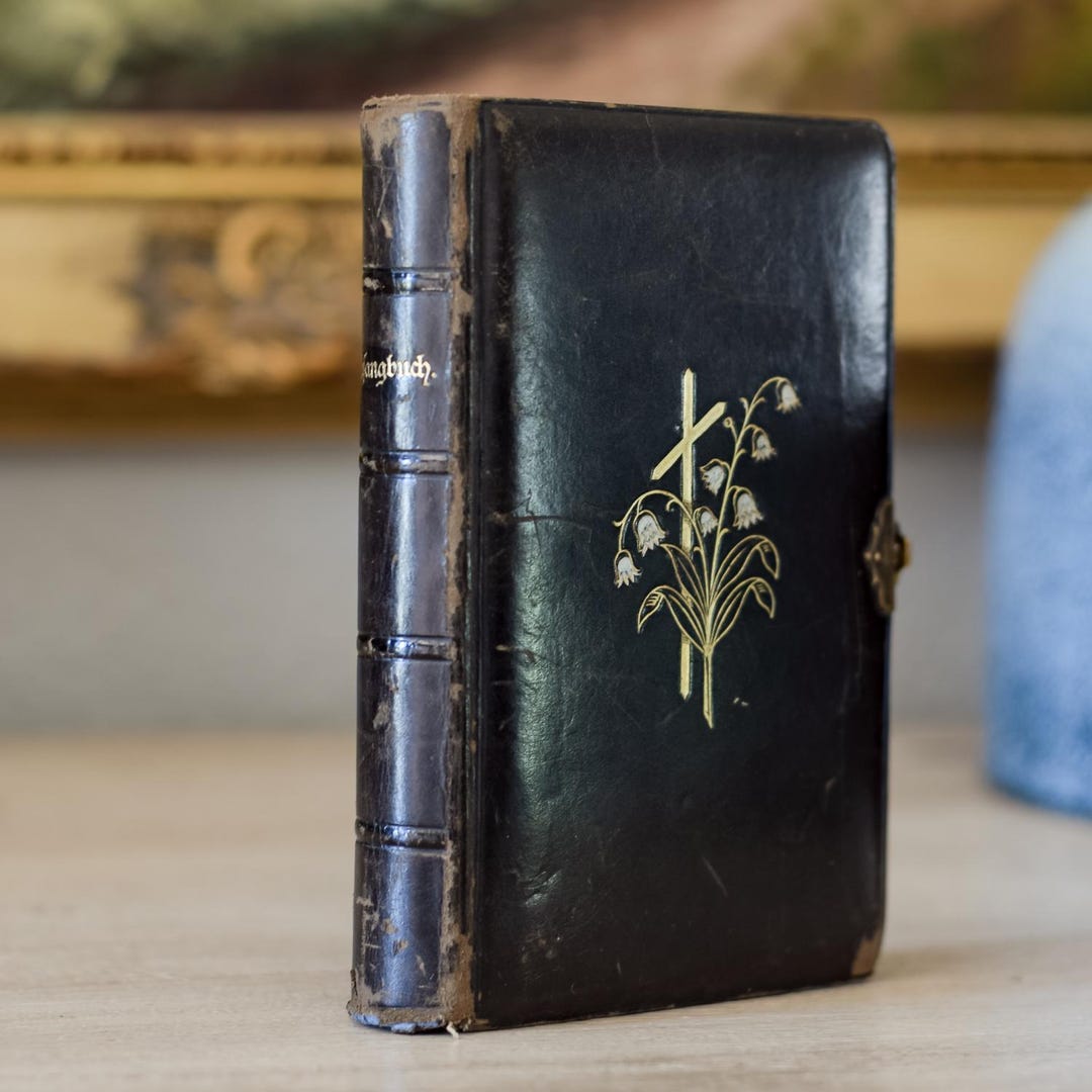 Antique Lutheran Text Hymnal and Liturgical Reader: 1883 German ...