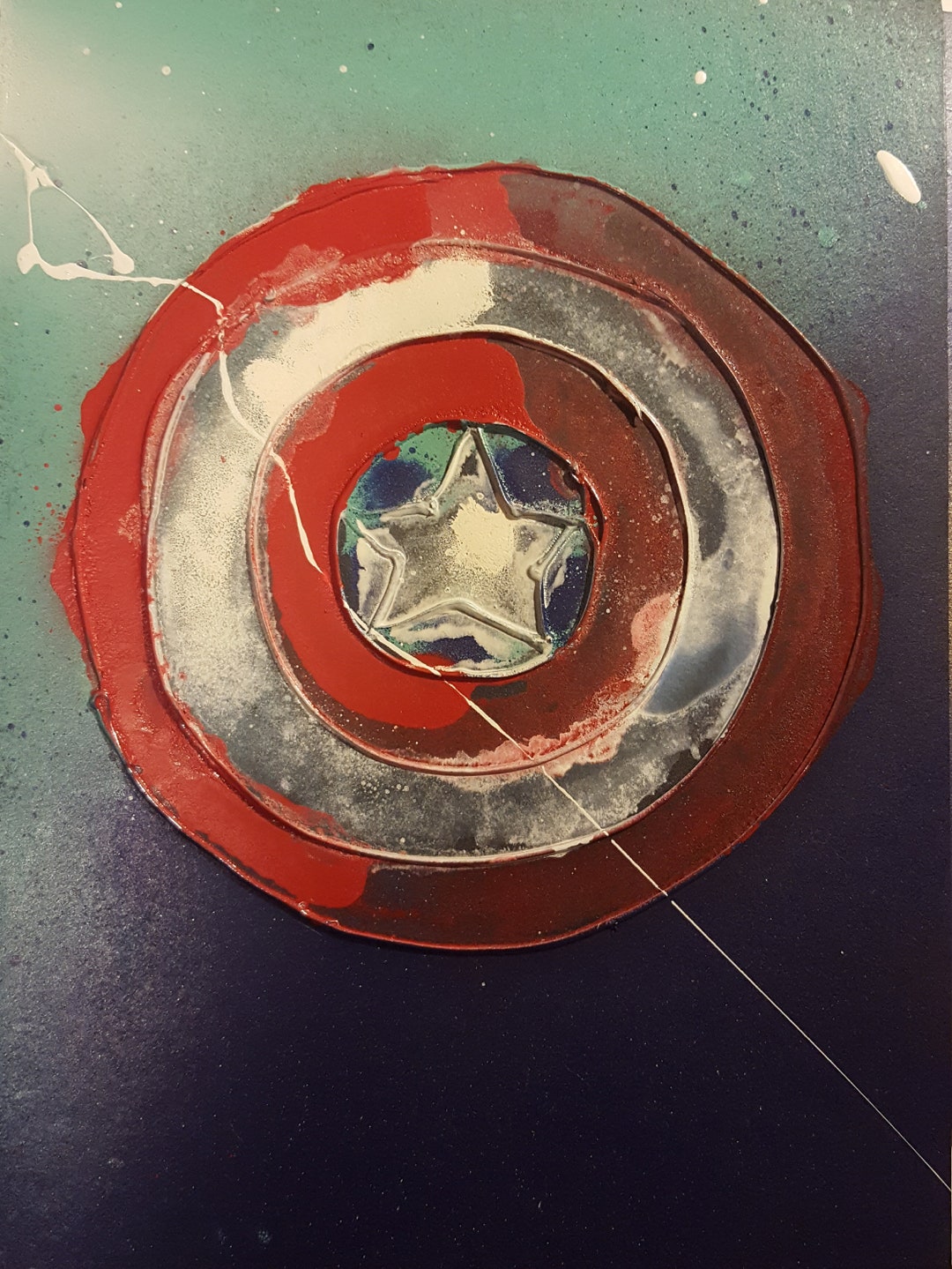 Captain America Abstract - Etsy