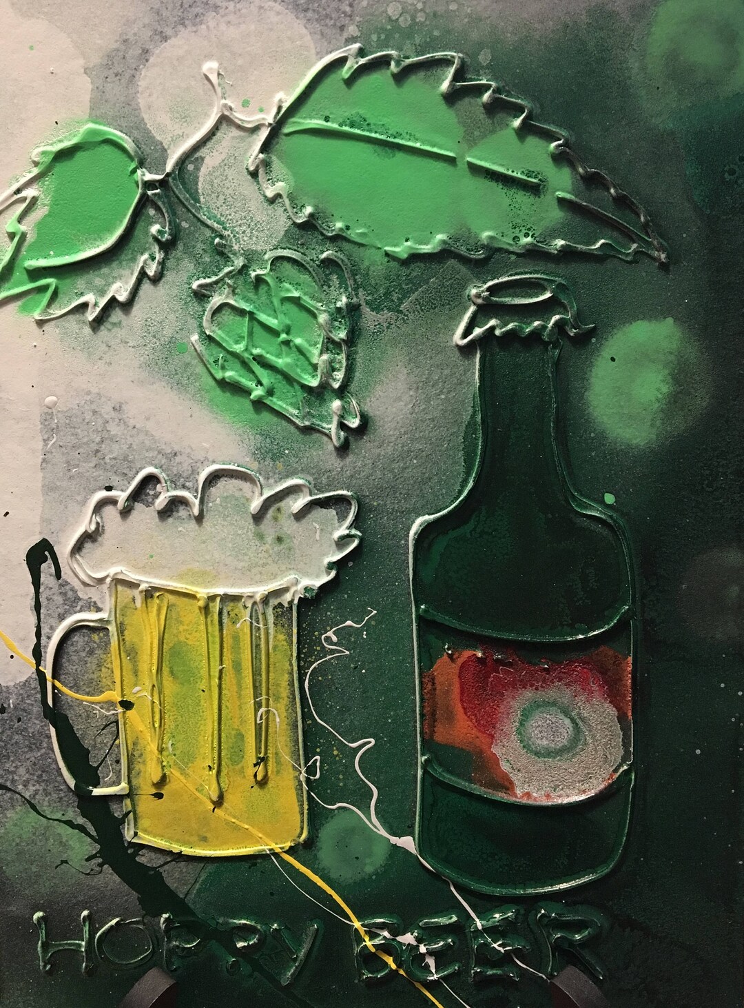 Beer Abstract Art - Etsy