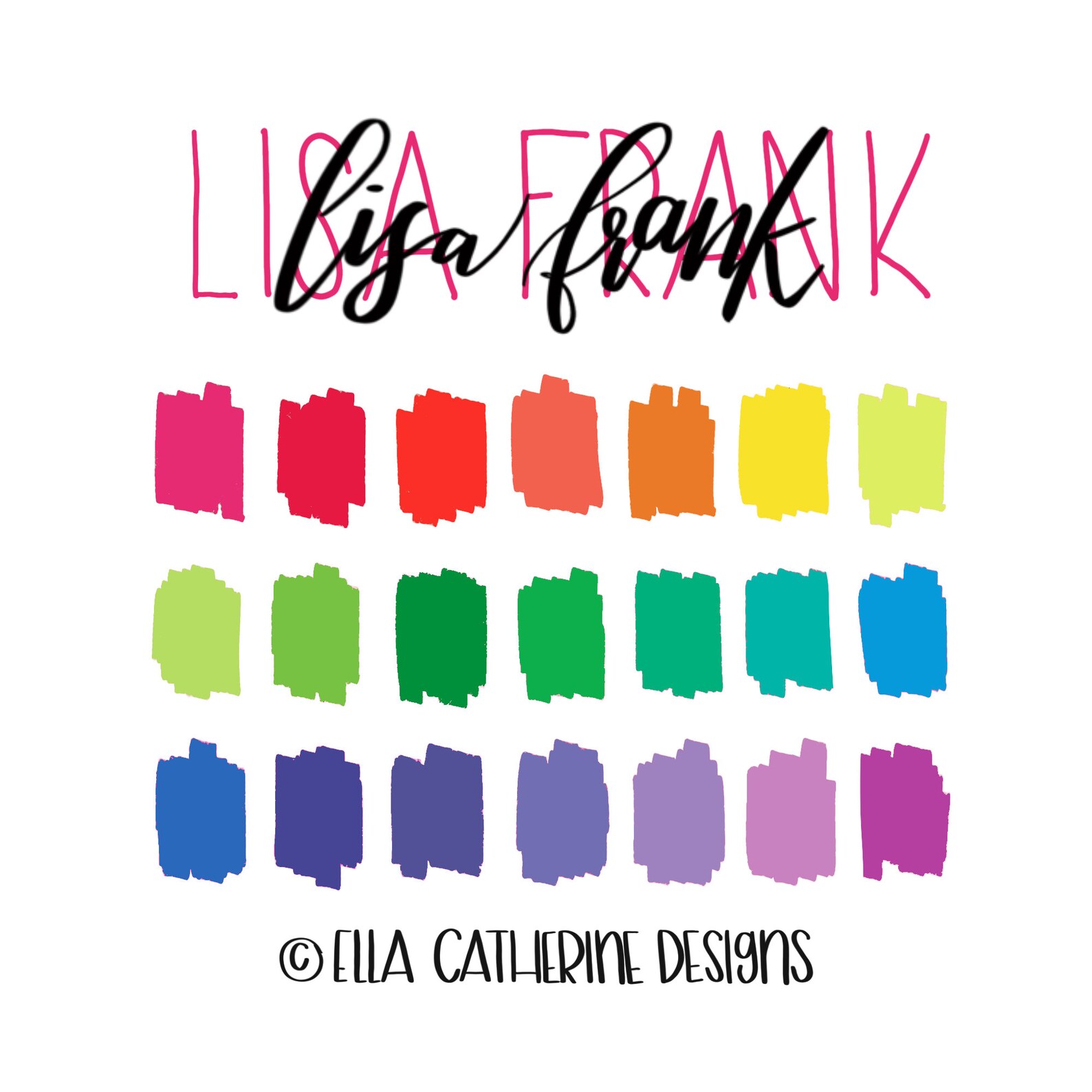 Lisa Frank / Procreate Color Palette / Rainbow Palette / - Etsy