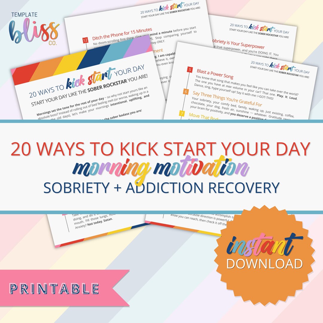 Daily Motivation List Sobriety Recovery Journey Morning Routine ...