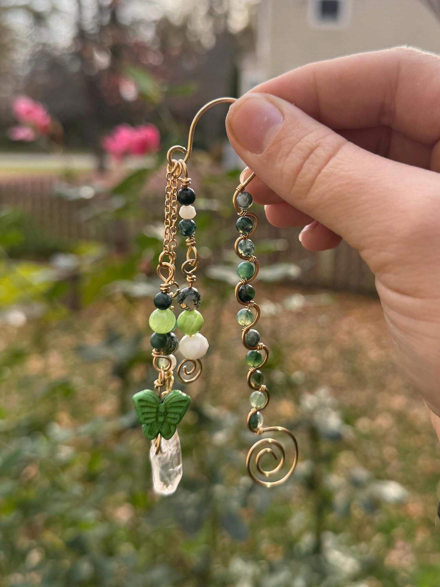 Wire Wrapped Crystal Bookmarks Brass With Various Color Options - Etsy