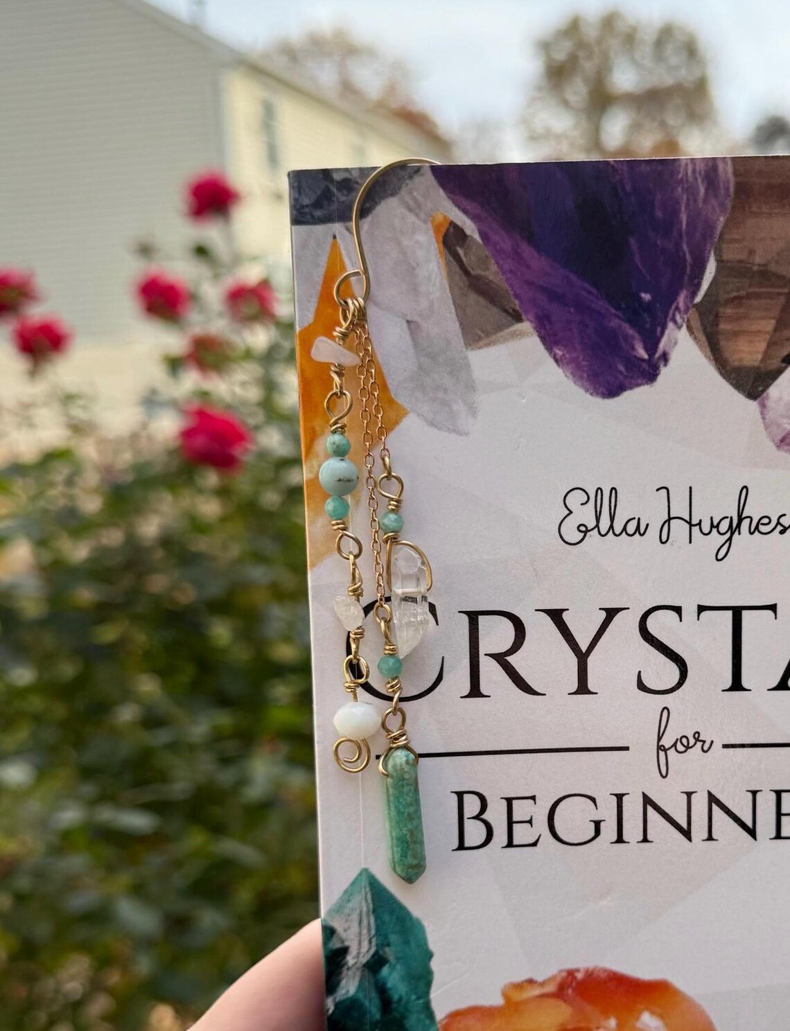 Wire Wrapped Crystal Bookmarks Brass With Various Color Options - Etsy