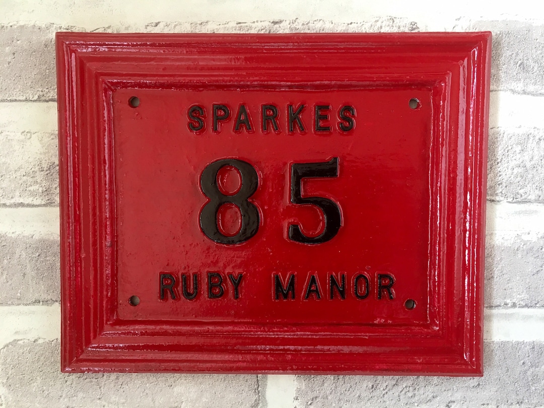 Hand Cast Aluminum Address Sign – Custom House Number Plaque - Etsy