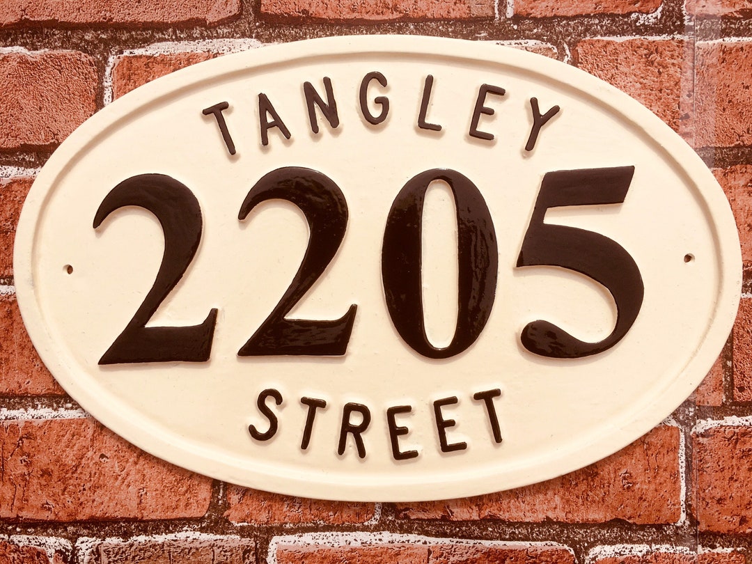 Large Address Plaque for House, Colonial Style House Sign, Personalized ...