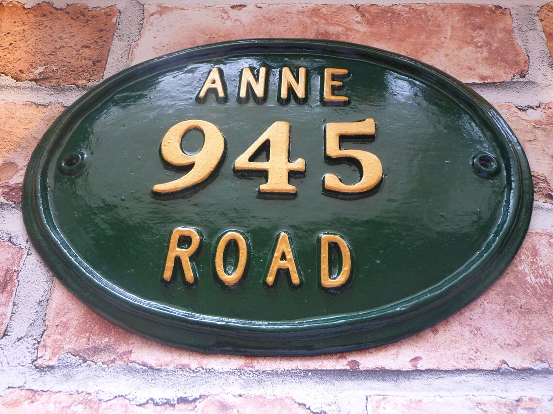 House Number Sign.colonial House Numbers Vintage Address | Etsy