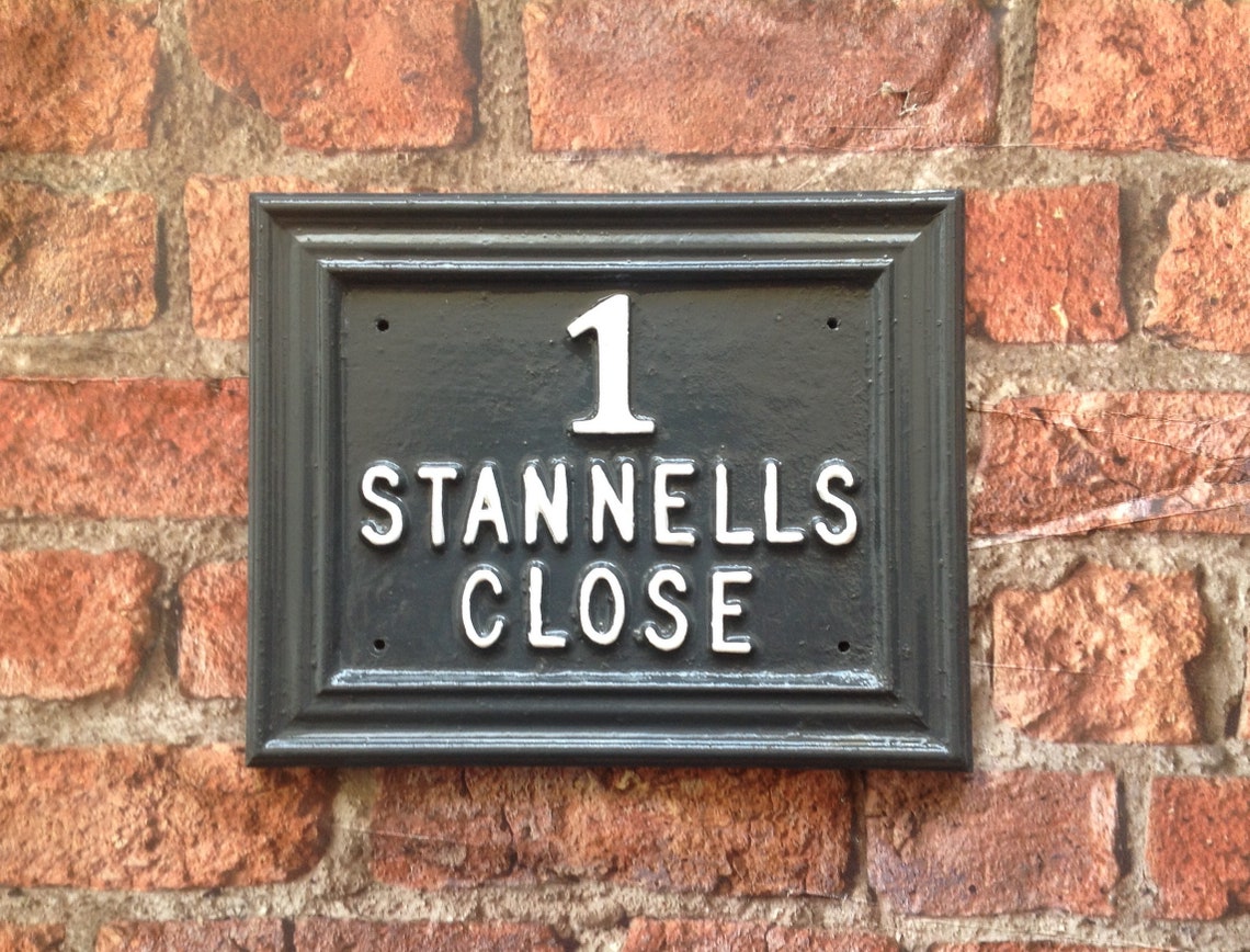 Contemporary House Numbers Address Sign House Plaque | Etsy UK