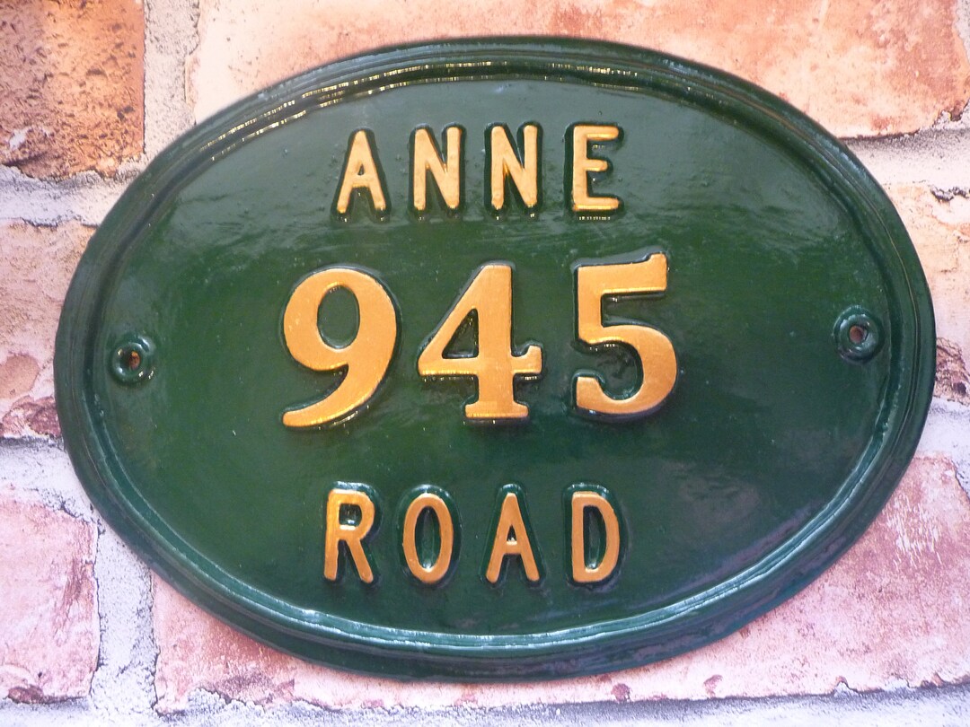 House Number Sign.colonial House Numbers, Vintage Address Sign ...