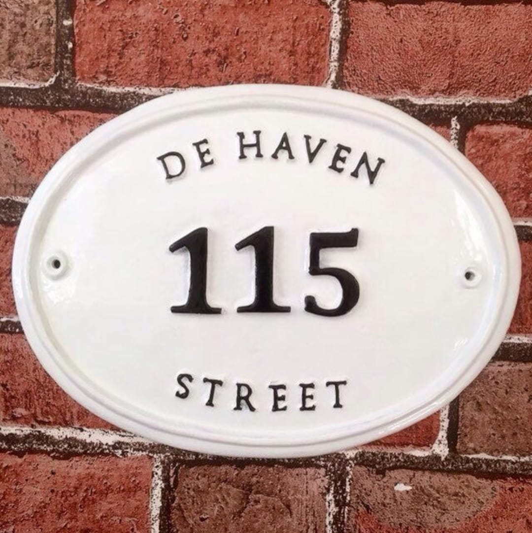 Colonial Style House Numbers, Personalized House Number Plaque, Address ...