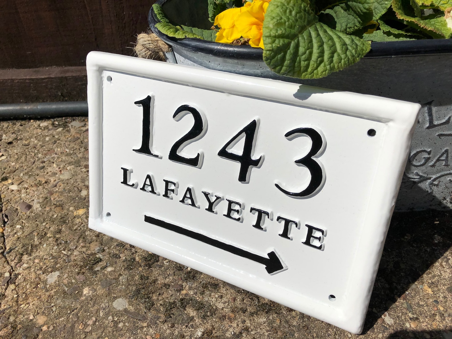 Victorian House Number Plaque Address Sign Cast Iron Nameplate | Etsy