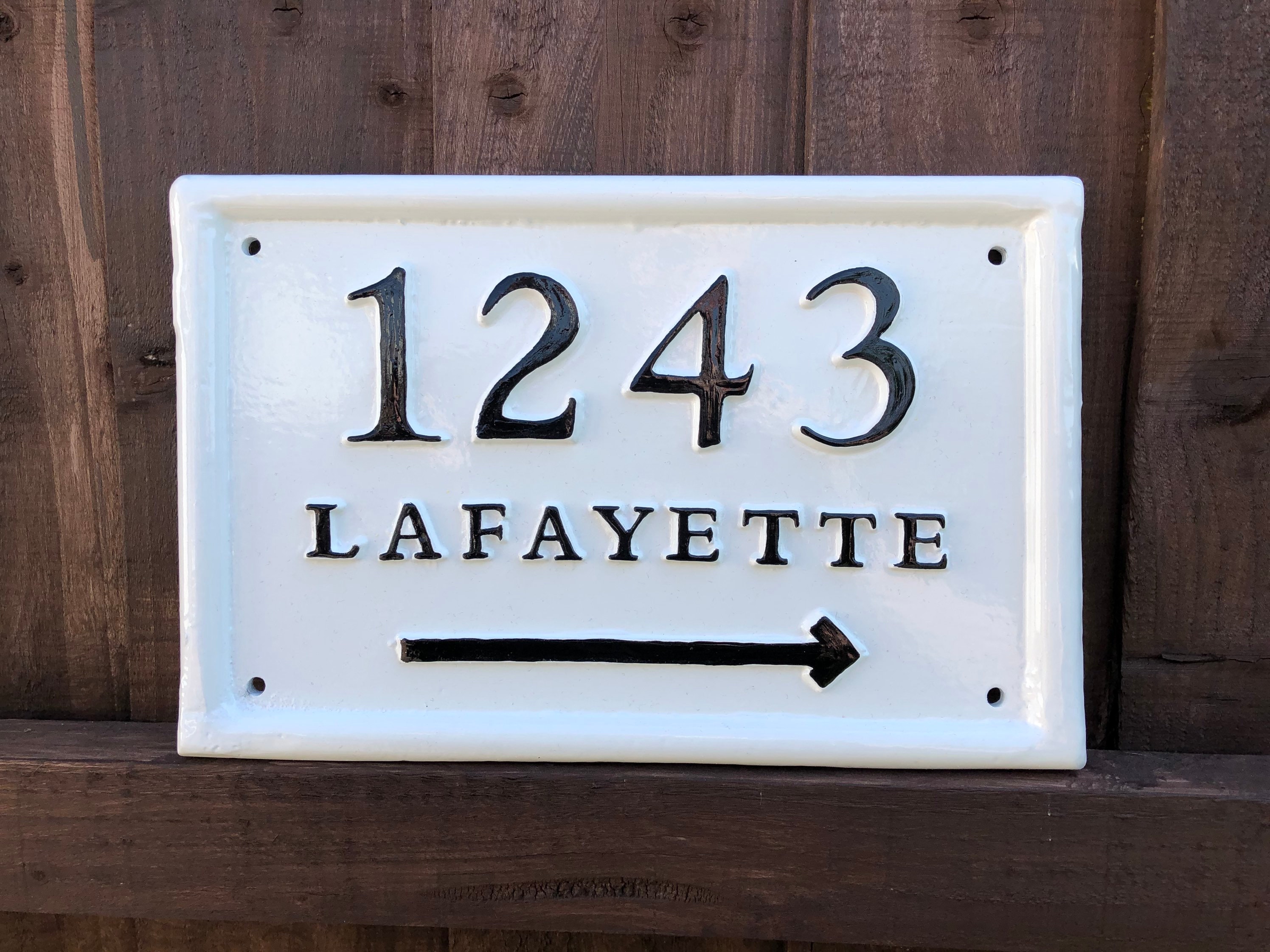 Victorian House Number Plaque Address Sign Cast Iron Nameplate - Etsy UK