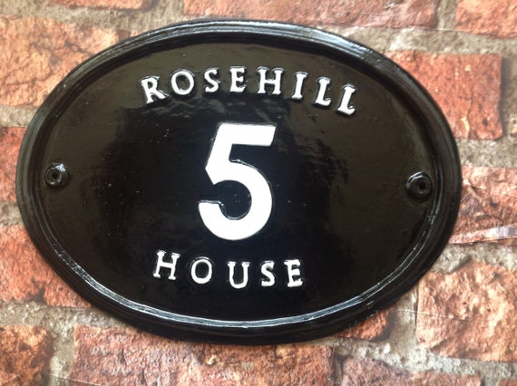 House Sign. House Numbers Address Sign Personalised Name | Etsy