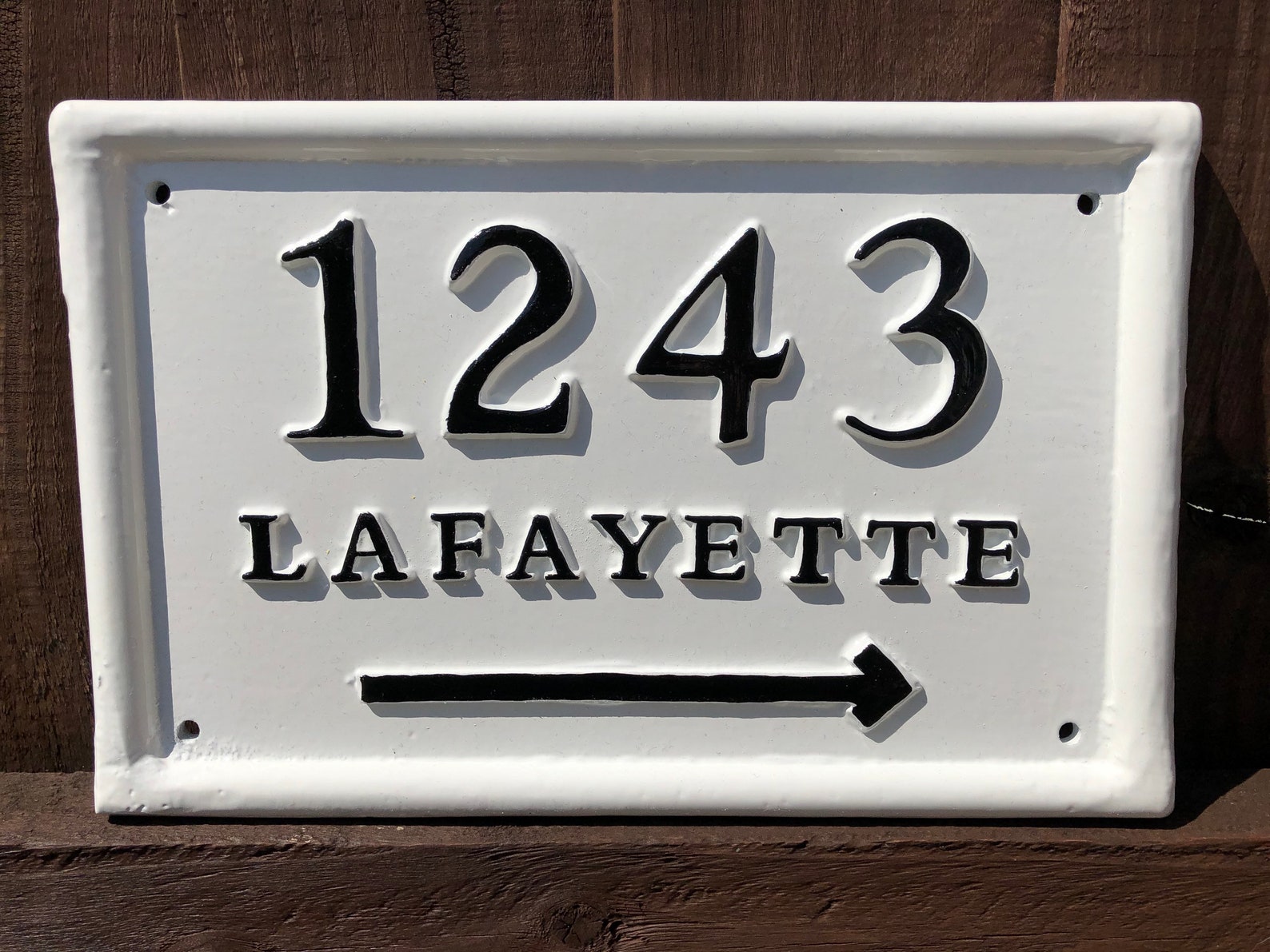 Victorian House Number Plaque Address Sign Cast Iron Nameplate | Etsy