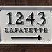 Victorian House Number Plaque Address Sign Cast Iron Nameplate Handmade ...