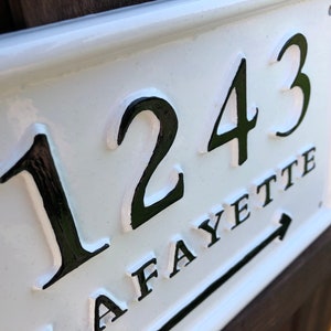 Victorian House Number Plaque Address Sign Cast Iron Nameplate Handmade ...