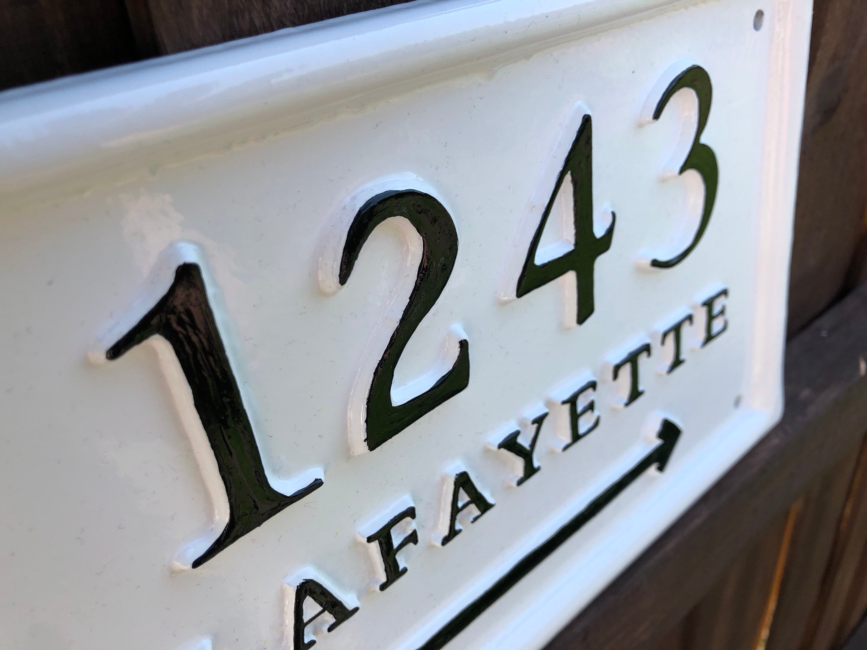 Victorian House Number Plaque Address Sign Cast Iron Nameplate - Etsy UK