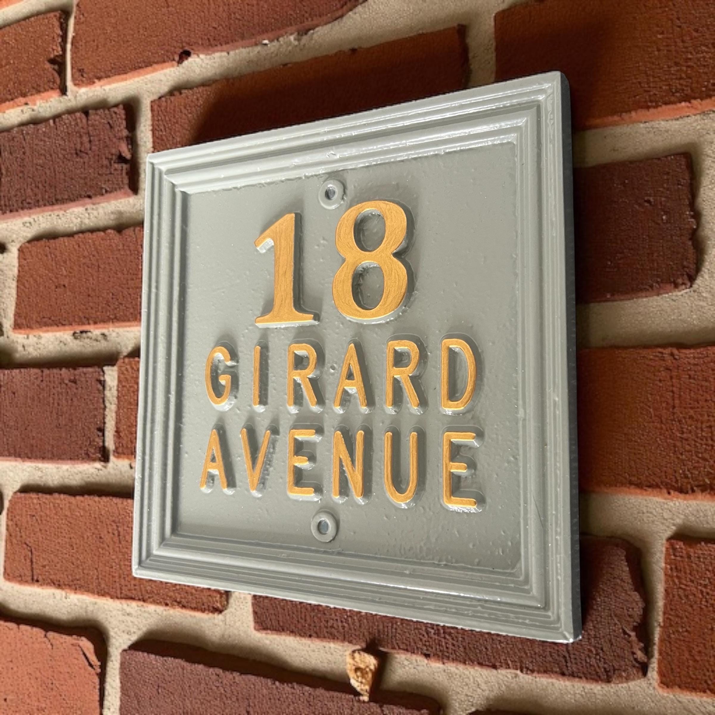 Hand Cast Aluminum House Number Sign: Custom Vintage Style Plaque - Etsy