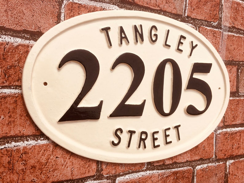 Large Address Plaque for House, Colonial Style House Sign, Personalized ...