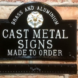 Vintage Handmade Cast Aluminum House Number Plaque, Personalized ...