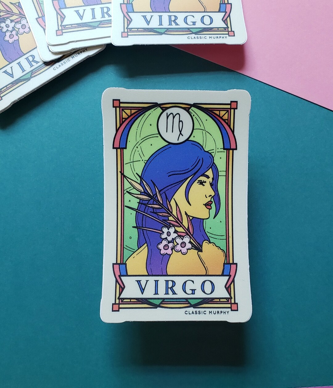 Virgo - Vinyl Sticker | Zodiac Astrology Sign Illustrated Design ...