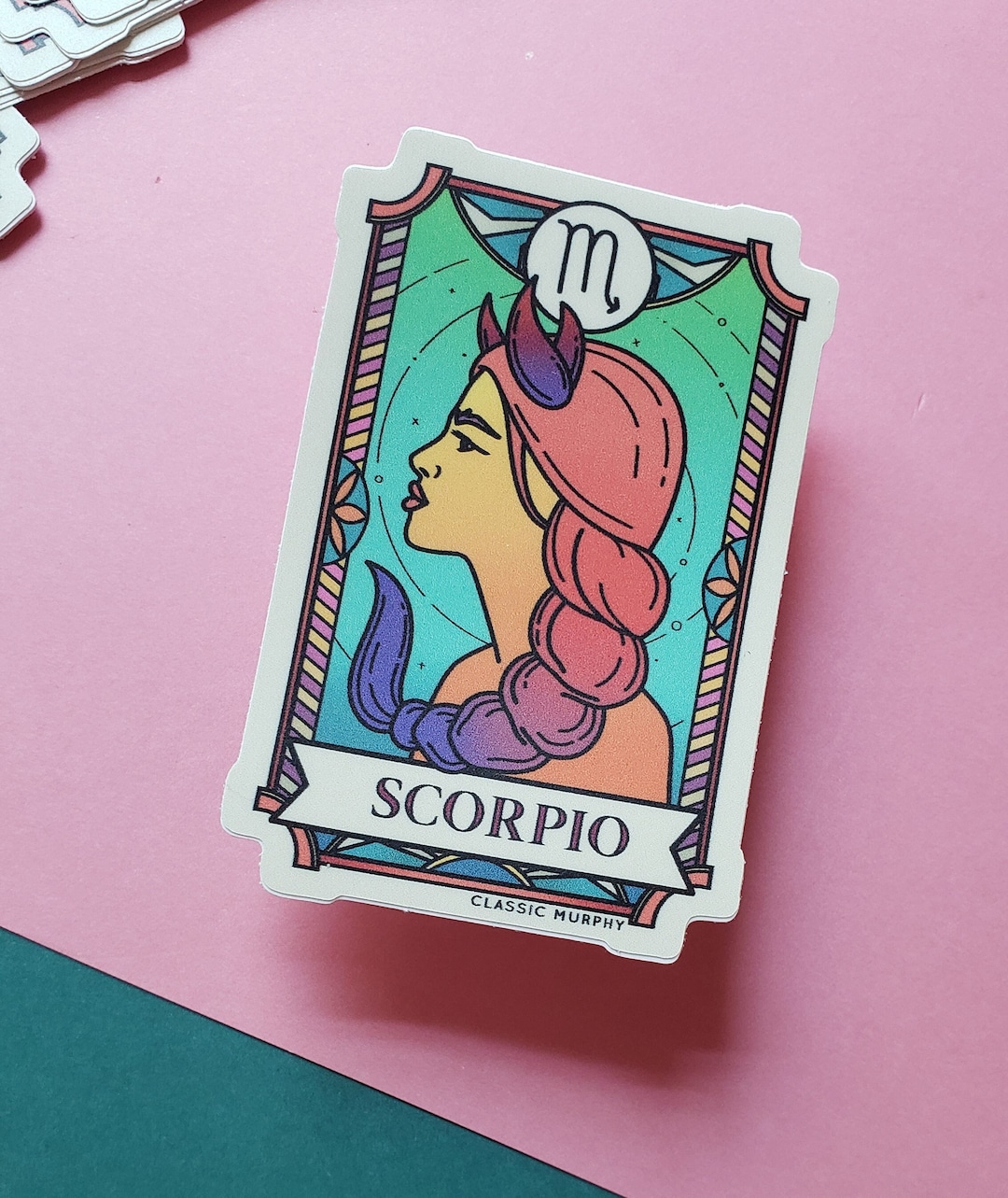 SCORPIO - Vinyl Sticker | Scorpion Zodiac Astrology Sign Illustrated ...