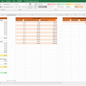 Pricing/estimate Automated Excel Template - Etsy