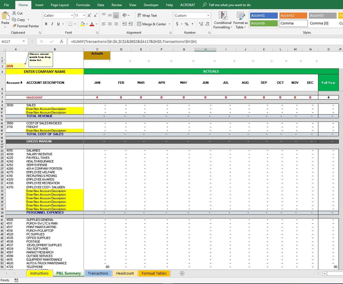 Small Business Automated Excel Budget Sheet - Etsy UK