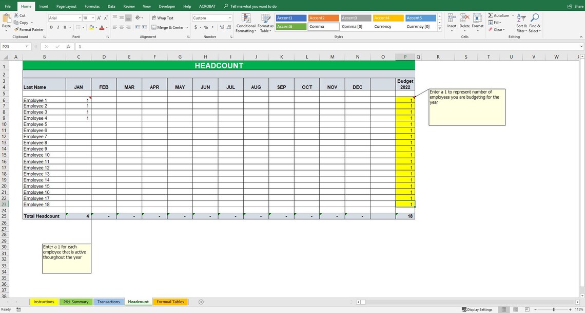 Small Business Automated Excel Budget Sheet - Etsy