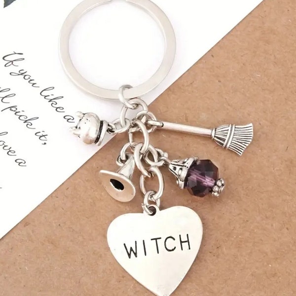 Witch Keychain - Etsy