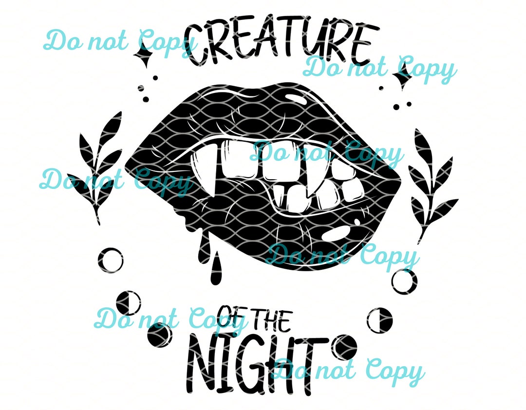 Creature of the Night SVG and PNG, Halloween Svg, Spooky, Vampire Fangs ...