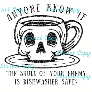 Skull of Your Enemy SVG & PNG, Coffee and Skull SVG, Coffee Svg, Dark ...