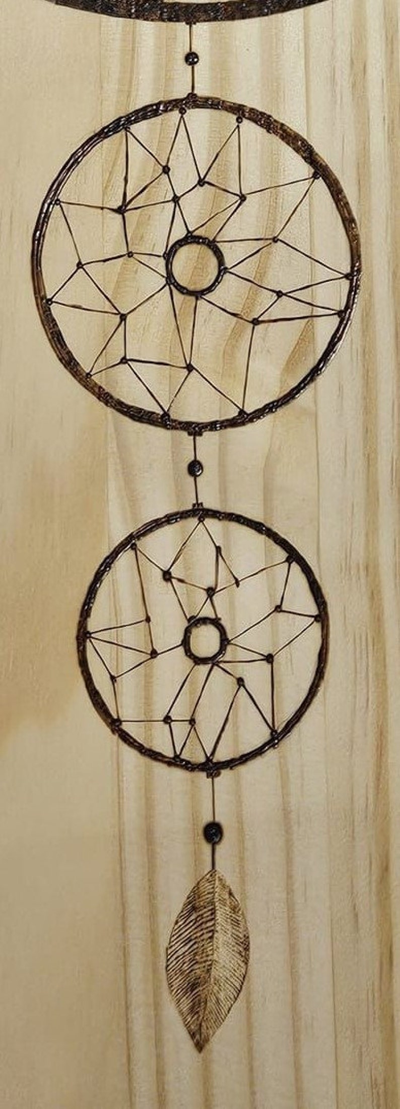 Dreamcatcher, Made by Hand, Pyrography, Wood Burning, Beautiful, Art ...