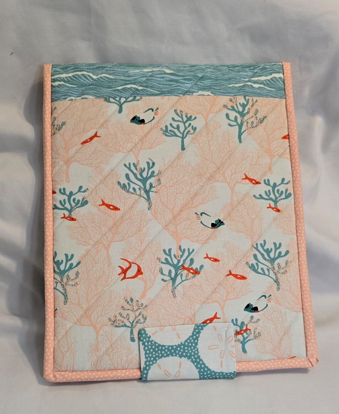 Seashell Quilted Cross Stitch Top Fold Project Folder - Etsy