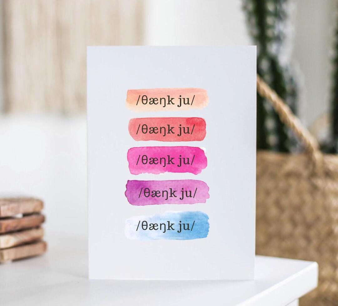 Thank You Phonetics Speech-language Pathologist Card Printable Thank ...